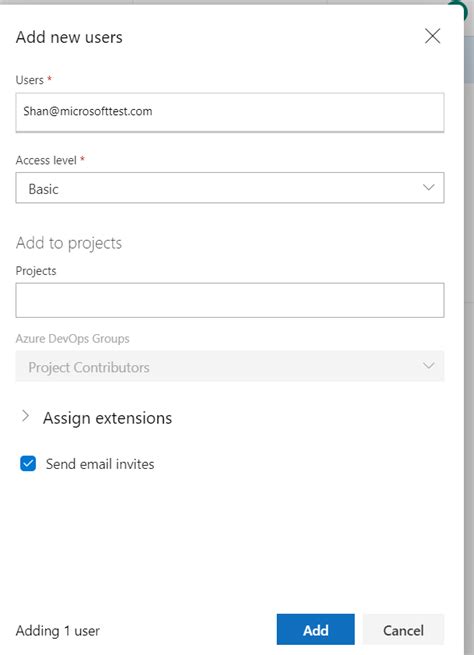 Adding A User To A Project In Azuredevops Azuredevops Guide