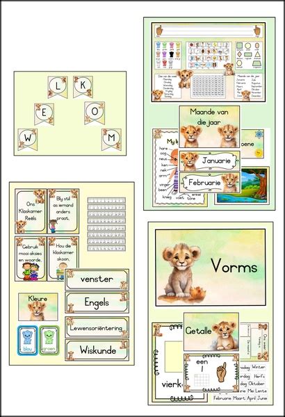 Pastel Lion Theme Pastel Leeu Tema · Dazziling School Decor