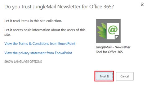 Installing Junglemail 365 Sharepoint App From Microsoft Appsource Us