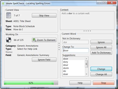Fixing Revit Spelling Errors In Ideate Spellcheck Ideateapps Ideate Software