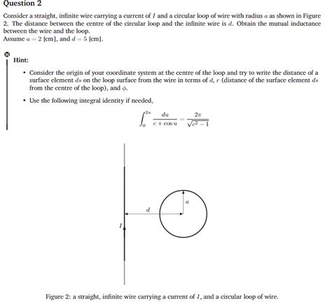 solved consider a straight infinite wire carrying a current