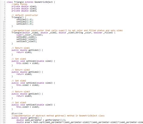 Solved Design A Class Named Triangle That Extends