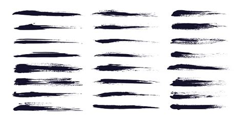 손으로 그린 그런 지 브러시는 긴 획과 선을 그립니다 거친 가장자리가 있는 창의적인 브러시 라인 추상적인 자유형 낙서 선 테두리 하이라이트 스플래시 0명에 대한 스톡 벡터