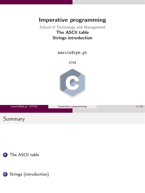 07 Ascii Strintro En Pdf String Computer Science Ascii