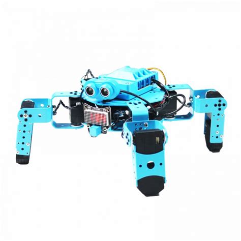 Bionic Quadruped Robot Spider Robot Blue Assembled For Graphical