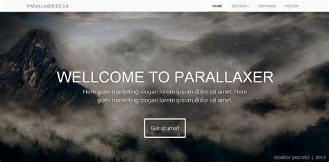 Parallaxer Bootstrap 30 Responsive Website And App Templates ~ Creative Market