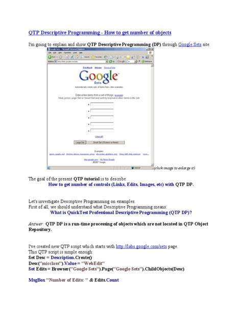 Qtp Descriptive Programming Pdf World Wide Web Internet And Web