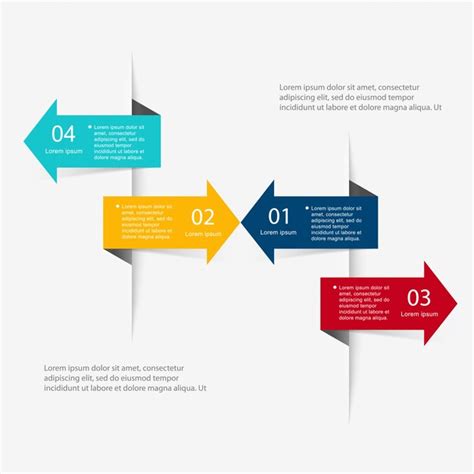 비즈니스 프레젠테이션을위한 다채로운 정보 그래픽 프리미엄 벡터