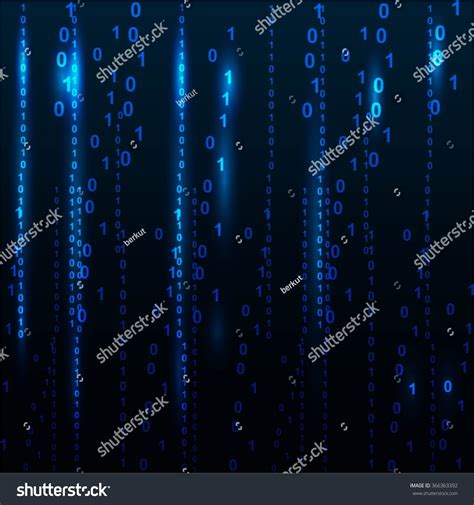 Illustration Matrix Style Binary Background Falling Vetor Stock Livre De Direitos 366363392