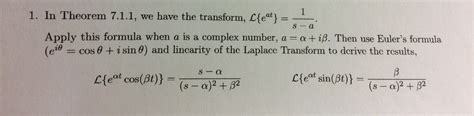 Solved Use Euler S Formula The Given Formula And A Chegg
