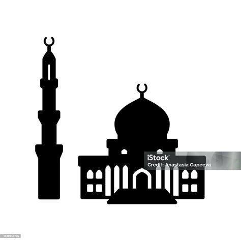 말레 글리프 아이콘의 이슬람 센터 몰디브 문화 이국적인 휴가 검은 색 채워진 기호입니다 격리된 벡터 그림 0명에 대한 스톡 벡터 아트 및 기타 이미지 Istock