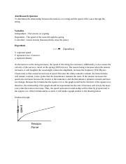 Tension And Wave Speed Lab Docx Aim Research Question To Determine The Relationship Between