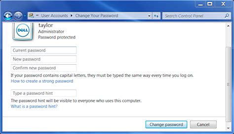 Change My Windows 7 Account Password