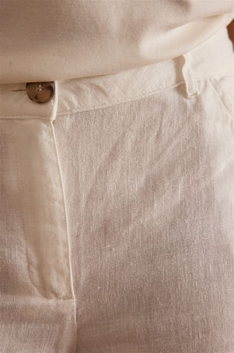 Pantalon Pablo En Lin Femme Blanc Maison 123