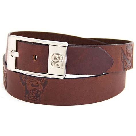 Mens North Carolina State Wolfpack Brandish Leather Belt Leather