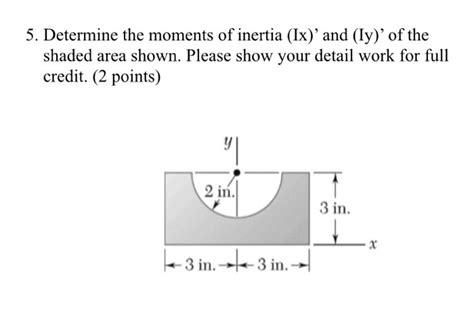 Solved 5 Determine The Moments Of Inertia Ix And Iy