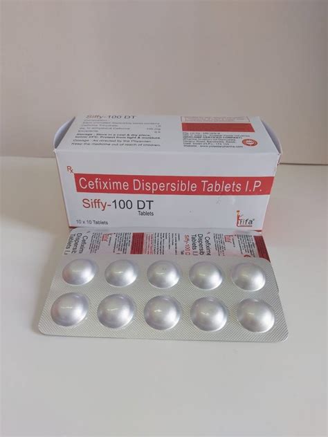 Siffy 100 Cefixime Trihydrate 100 Mg Dispersal Tablet Manufacturer Iifa At Rs 900 Box In Panchkula