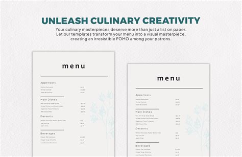 A4 Menu Template In Illustrator Word Pdf Pages Download