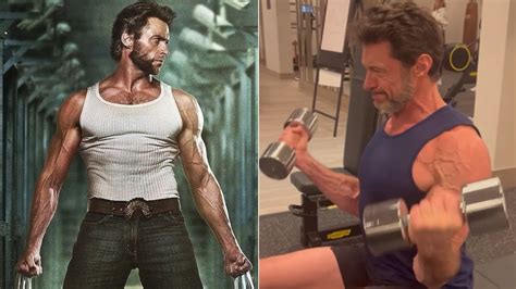 Actor Hugh Jackman Shows Off Bicep Gains With Wolverine Body