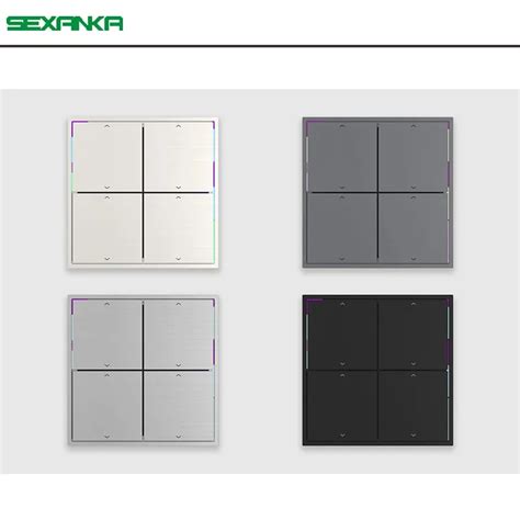 Knx Switch Smart Home 4 Gang Smart Keypad Aluminium Panel Buy Wall Switch Knx Wall Smart