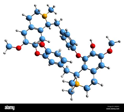 3d Image Of Curare Skeletal Formula Molecular Chemical Structure Of Alkaloid Arrow Poison