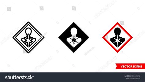 Carcinogen Icon 3 Types Color Black Stock Vector Royalty Free 1011185692 Shutterstock