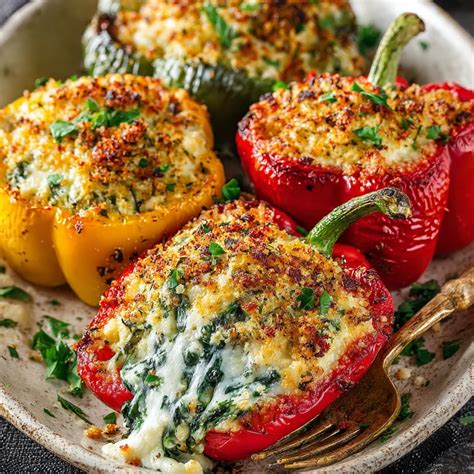 Easy Ricotta Stuffed Bell Peppers Recipe Cozy Weeknight Dinner