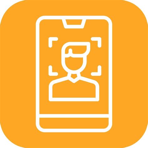 Premium Vector Mobile Face Detection Icon Vector Image Can Be Used For Biometrics