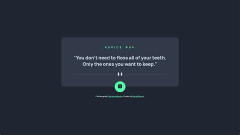 Frontend Mentor Advice Generator App Using Flexbox And Fetch Coding Challenge Solution