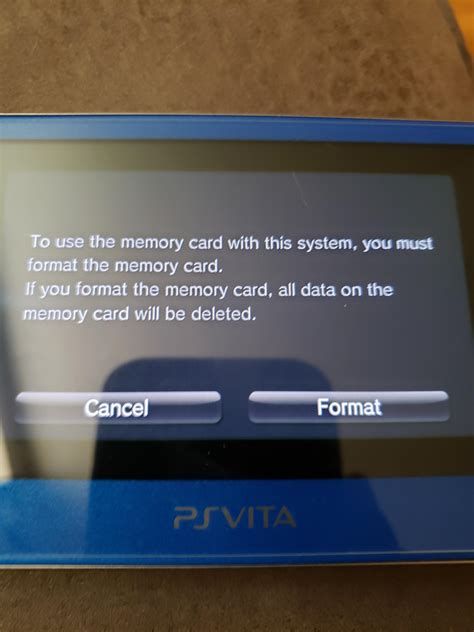 Format Memory Card Loop Would Anymore Know How To Get Around A Psvita That S Stuck In