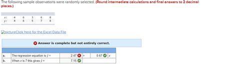 Solved The Following Sample Observations Were Randomly