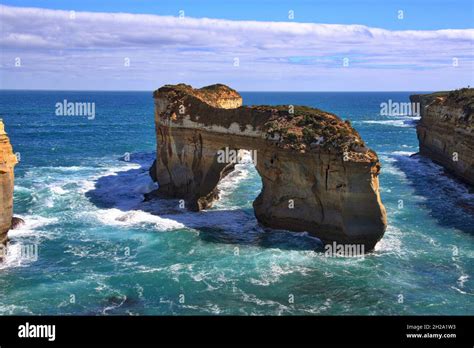 Landscape Of Cliffs Around The Great Ocean Road In Australia Stock
