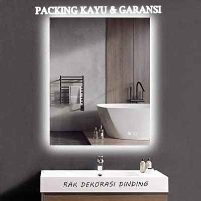 Jual Cermin Kotak Led Strip Kaca Cermin Lampu Aesthetic Cermin Dinding Make Up Wastafel Mirror