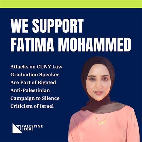 In Support Of Fatima Mohammed Against The Current