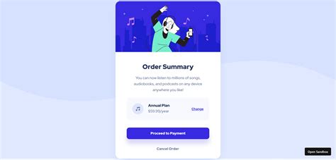 github elenedzneladze order summary card solution created with codesandbox