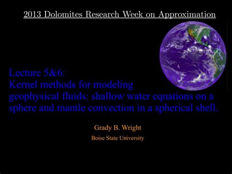 Pdf Lecture 5and6 Kernel Methods For Modeling Geophysical Au