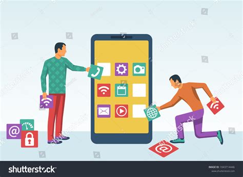 Interface Development Design Mobile App Mobile Stock Vector Royalty