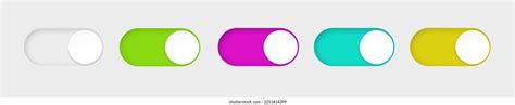 On Off Toggle Switch Buttons Material Stock Vector Royalty Free 2251814399 Shutterstock