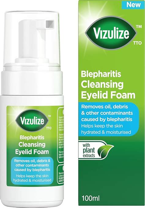 Vizulize Blepharitis Eye Lid Foam 100ml For Removal Of Oil Debris And