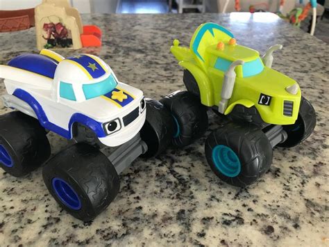 Blaze And The Monster Machines Darington And Zeg 5 Talking Toy Trucks