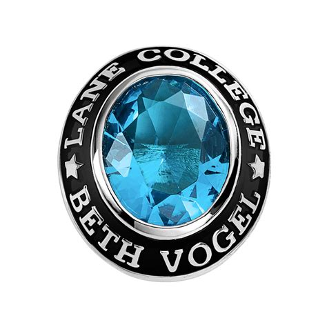 Celebrium Oval Birthstone Class Pin Limoges Jewelry