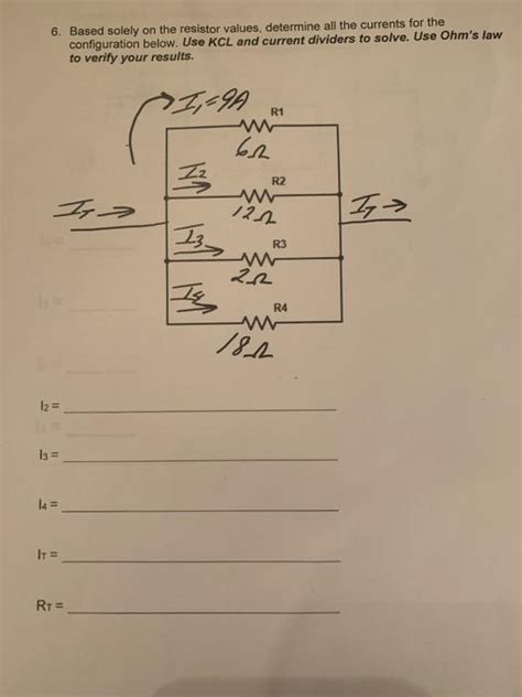 Solved 6 Based Solely On The Resistor Values Determine All