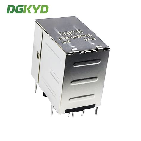 Rj45 Multi Port Connector 2x1 Modular Block Socket Gigabit Filter 6u Dgkyd21q042ab2a4d068