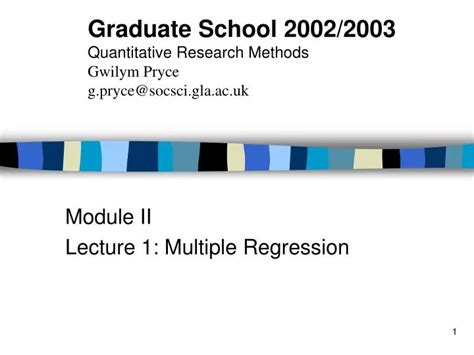 Ppt Module Ii Lecture 1 Multiple Regression Powerpoint Presentation Id867825