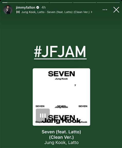 ᴋɪɴᴀ⁷ on Twitter RT JJK Times Jimmy Fallon Instagram Story He
