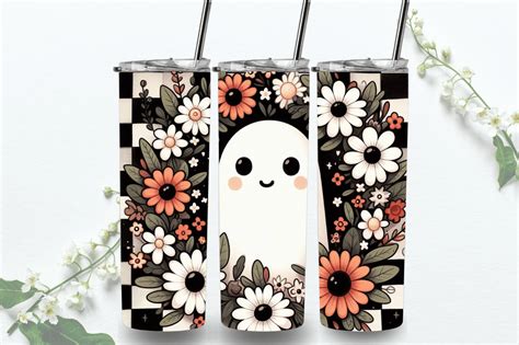 Pumpkin Patch Ghost Witches Tumbler Wrap Graphic By Craftlab Digital · Creative Fabrica