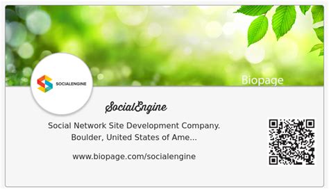 Socialengine Biopage