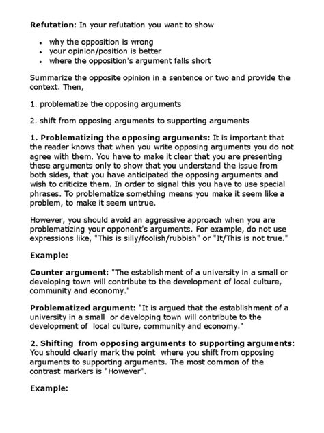 How To Write A Refutation Pdf