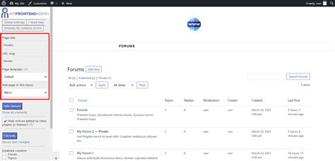 bbpress how to manage forums on the frontend wp frontend admin