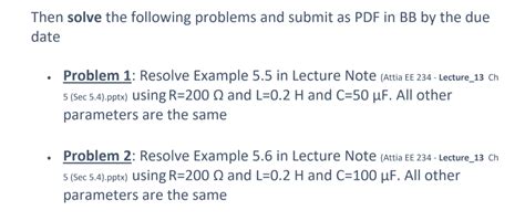 Then Solve The Following Problems And Submit As PDF Chegg Com